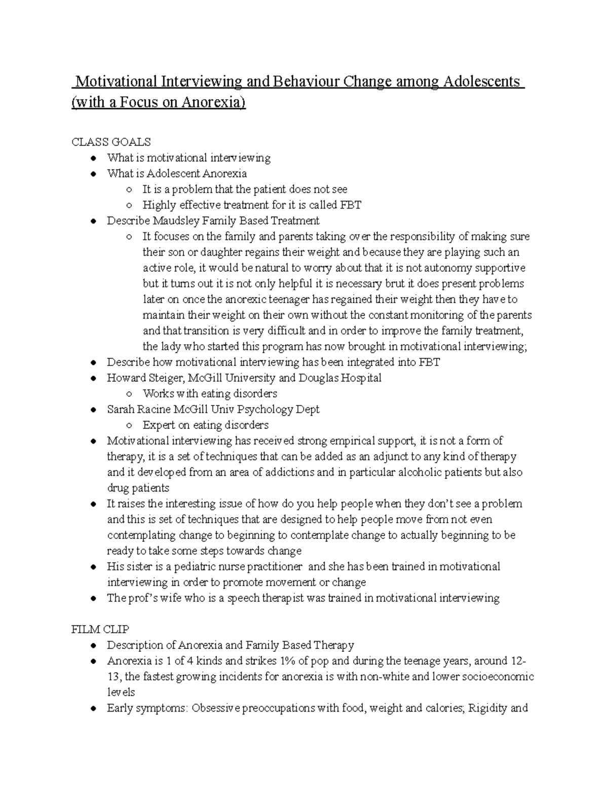 Lecture 22-PSYC 471 - Motivational Interviewing and Behaviour Change ...