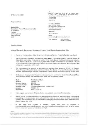 S 4(1) PIE ACT notice mathonsii I - IN THE MAGISTRATE COURT FOR THE ...
