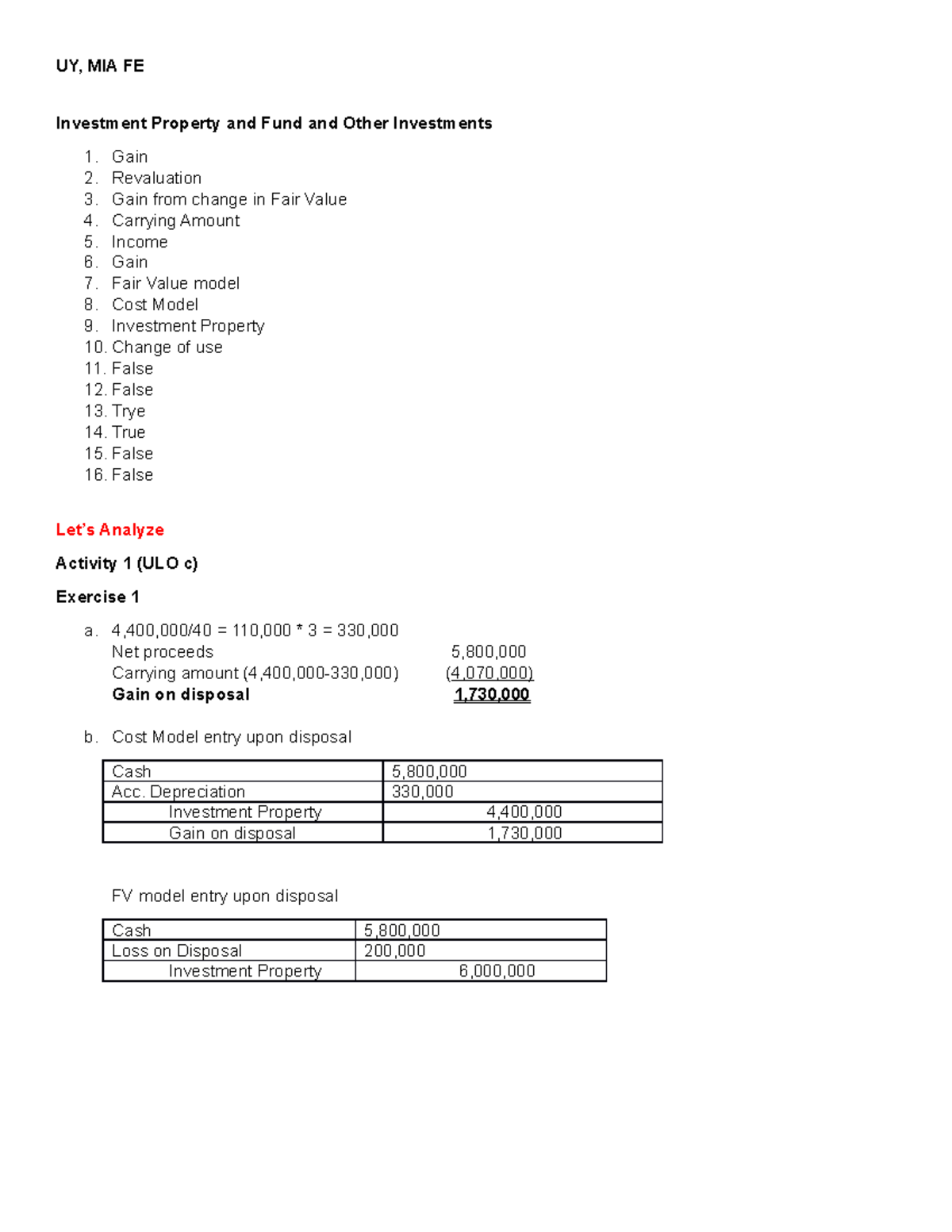 Assignment 1 - ACCOUNTING Assignment 1 - ACCOUNTING Assignment 1 ...