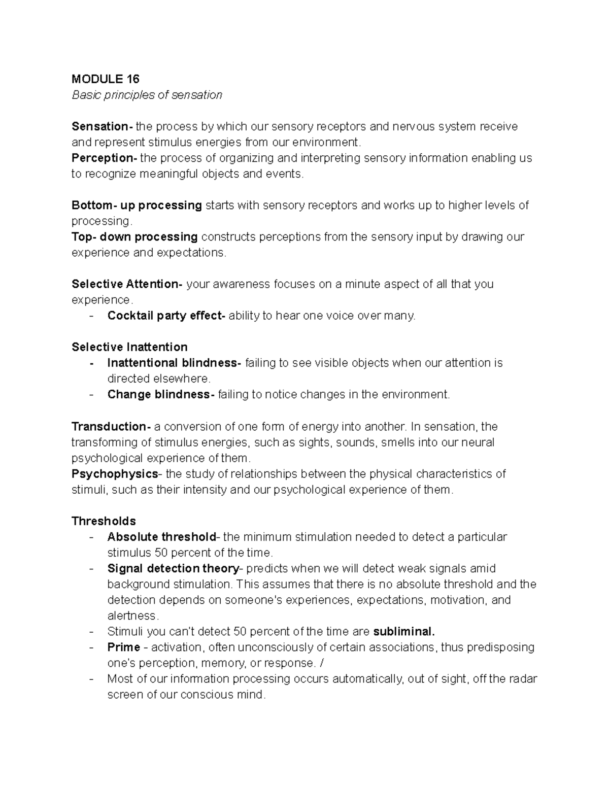 Unit 4 modules 16-21 - Summary General Psychology - MODULE 16 Basic ...