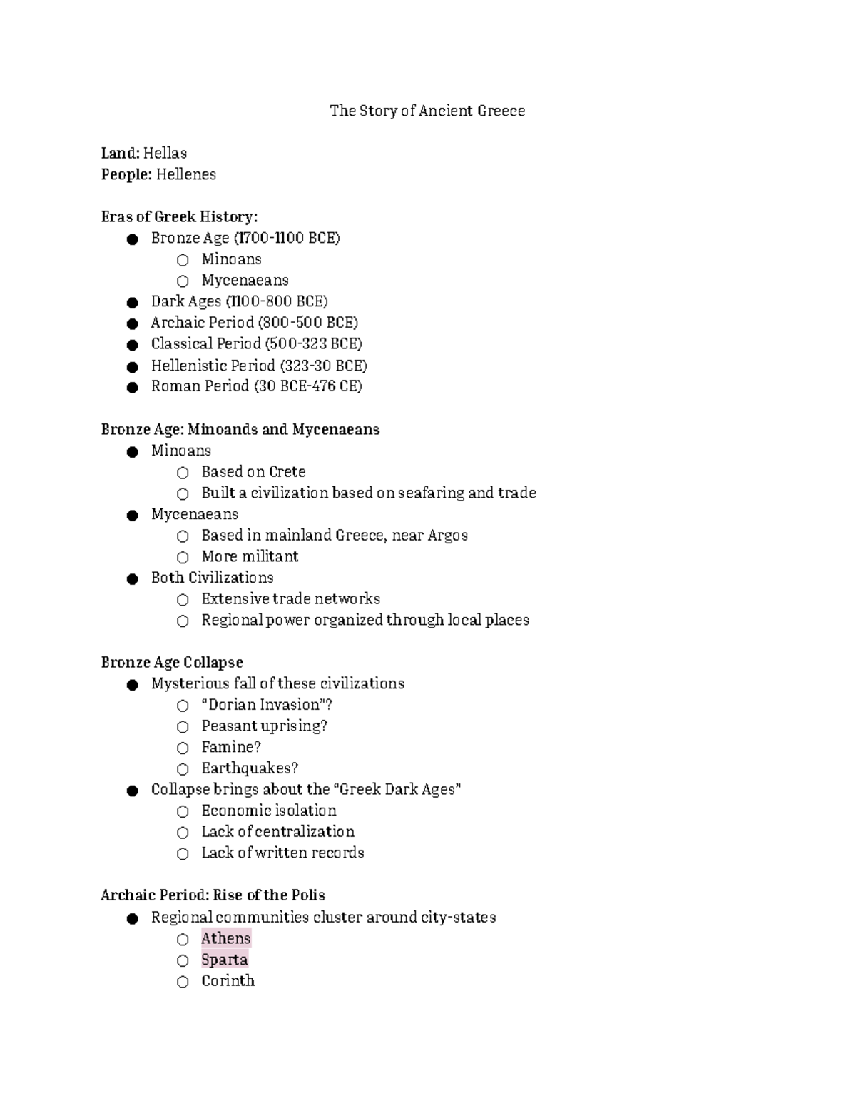 The Story of Ancientt Greece - The Story of Ancient Greece Land: Hellas ...