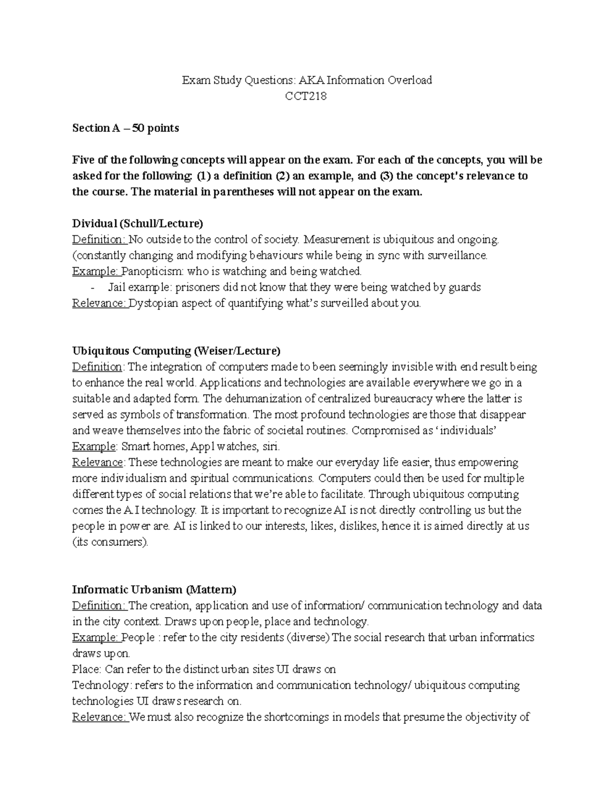 210 Exam Notes - Exam Study Questions: AKA Information Overload CCT ...