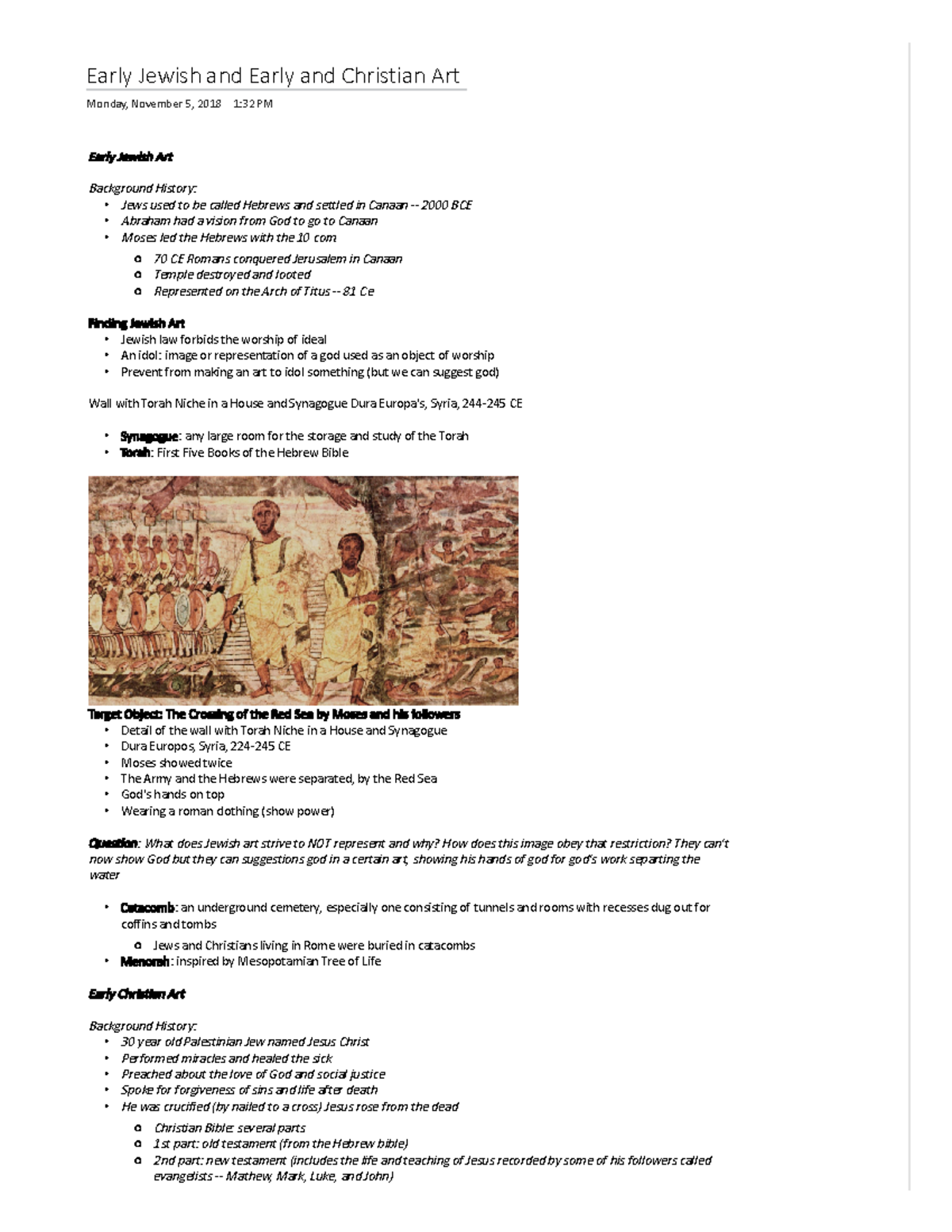 Early Jewish and Early and Christian Art - Early Jewish and Early and ...