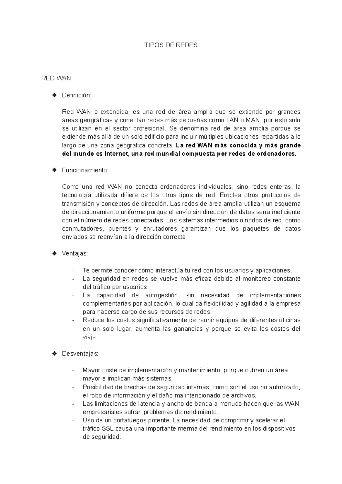 Tipos DE Redes - TIPOS DE REDES RED WAN: Definición: Red WAN o ...