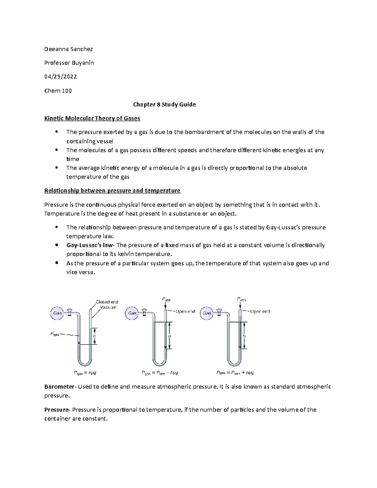 Chapter 8 Study Guide - lab - Deeanna Sanchez Professor Buyanin 04/29 ...