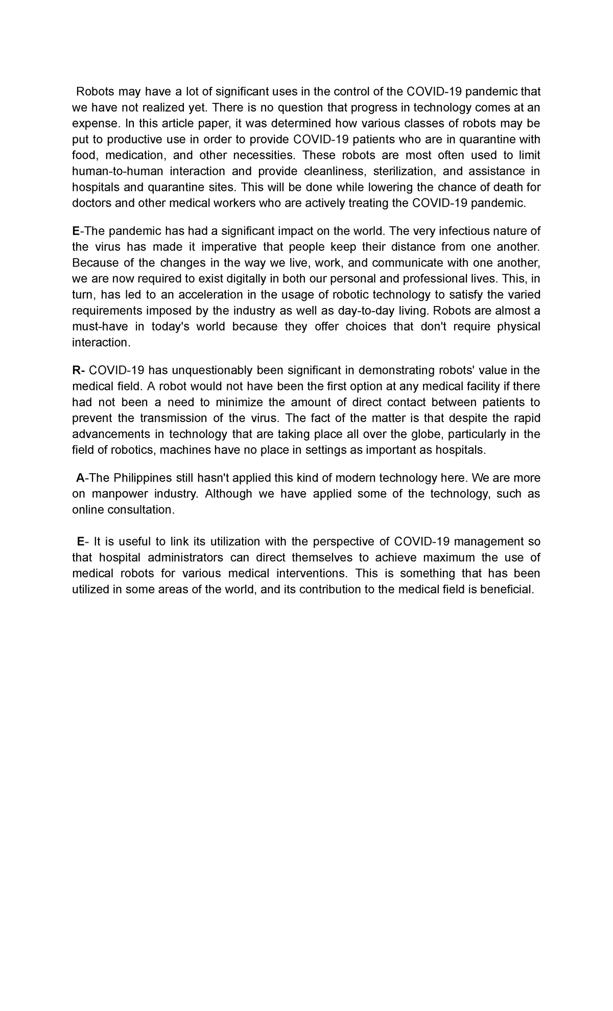 Sunny Journal Reading 101 - Robots may have a lot of significant uses ...