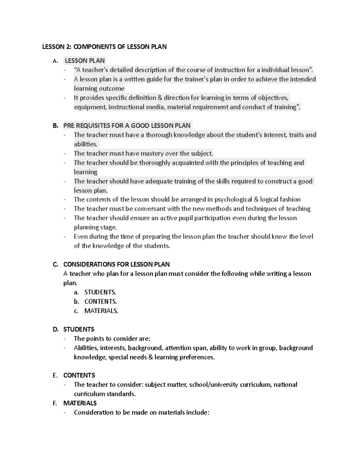 Lesson 2 Detailed Lesson Plan - Elementary Education - PLMun - Studocu