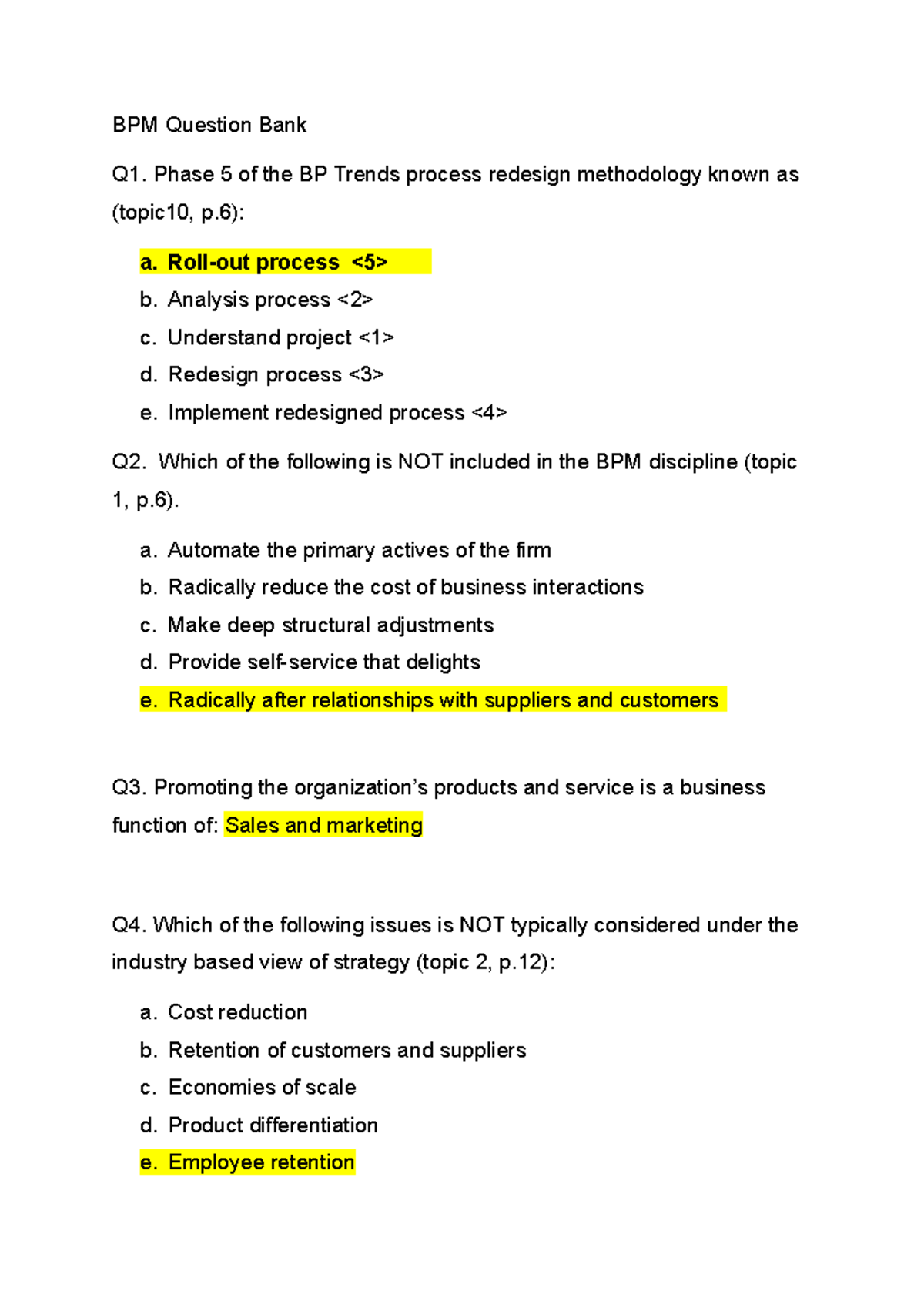 BPM Question Bank - Phase 5 of the BP Trends process redesign ...