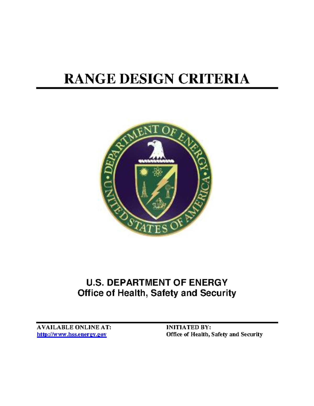 Range Design Criteria - U. DEPARTMENT OF ENERGY Office of Health ...