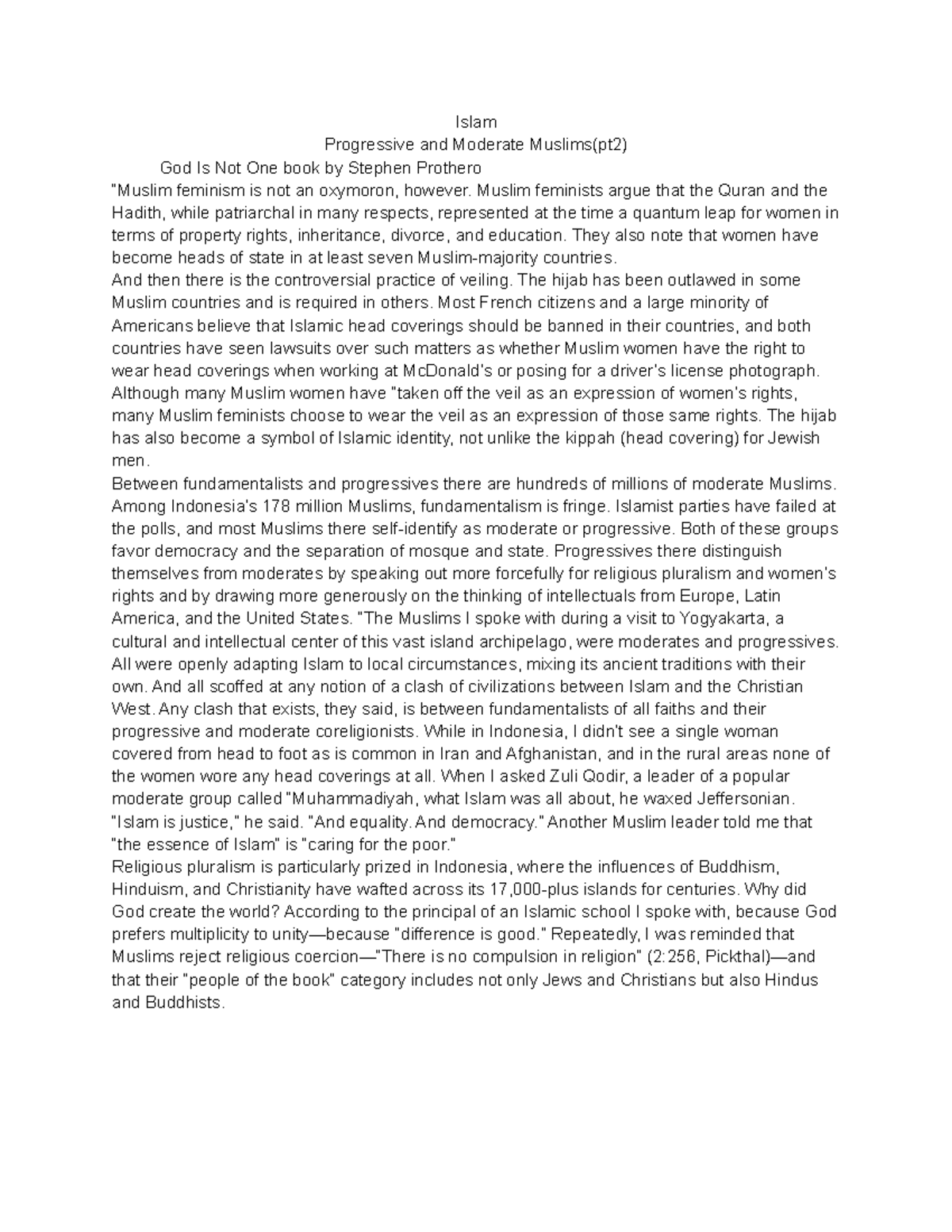 Islam 21 - God is not one - Islam Progressive and Moderate Muslims(pt2 ...