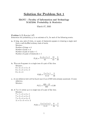 Homework-2-Solution - solution - Solution for Problem Set 2 HANU ...
