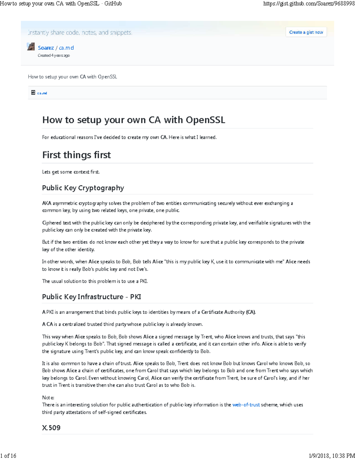 How to setup your own CA with Open SSL - How to setup your own CA with OpenSSL Soarez / ca ...