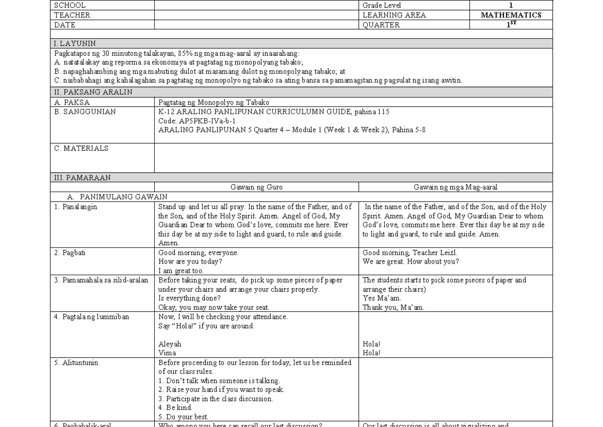 Final-detailed-LP - A guide in making your detailed LP in Math - SCHOOL ...