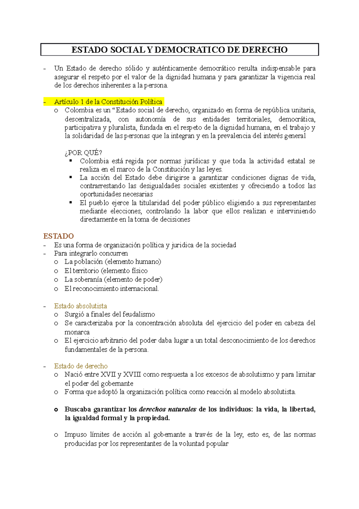Estado Social Y Democratico DE Derecho - ESTADO SOCIAL Y DEMOCRATICO DE ...