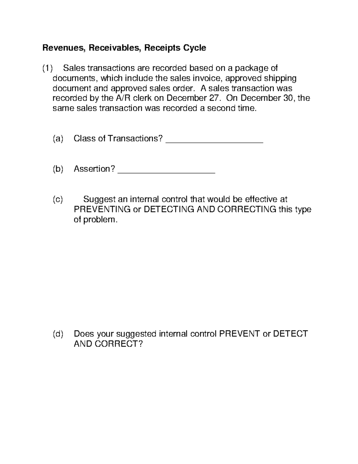 RRR - Class, IC - practice of rrr - Revenues, Receivables, Receipts ...