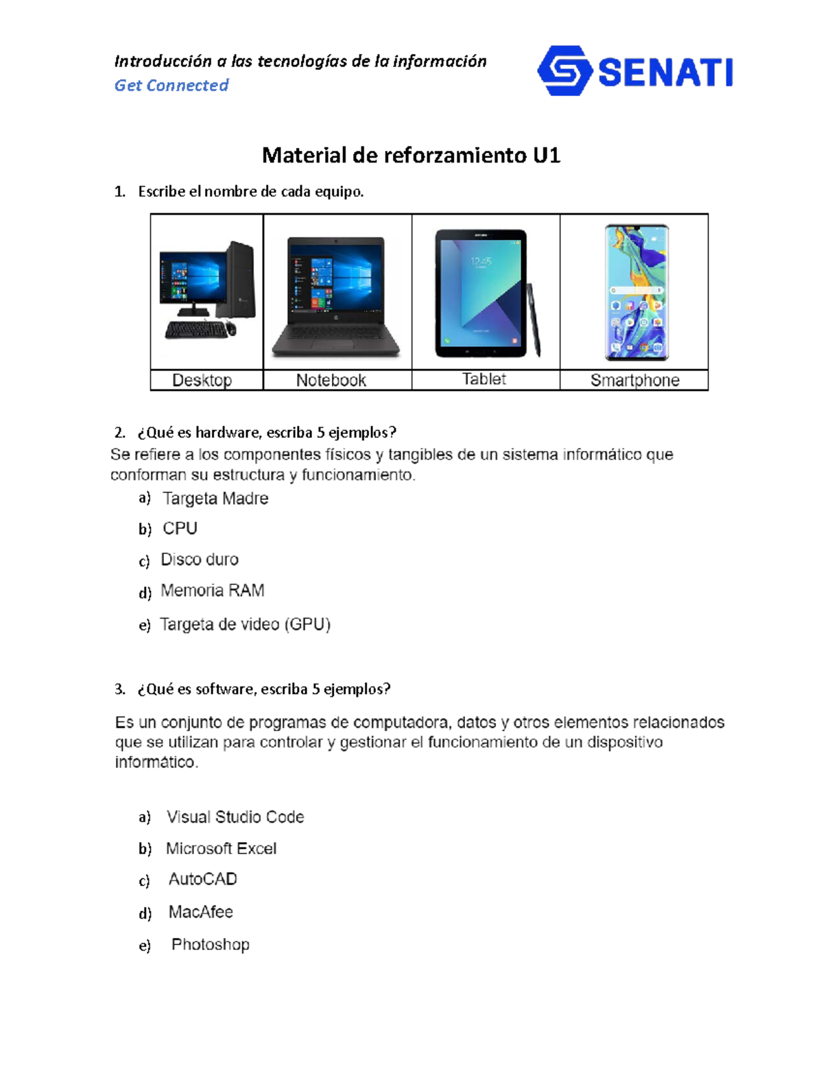 Material de reforzamiento U1 - Introducción a las tecnologías de la ...