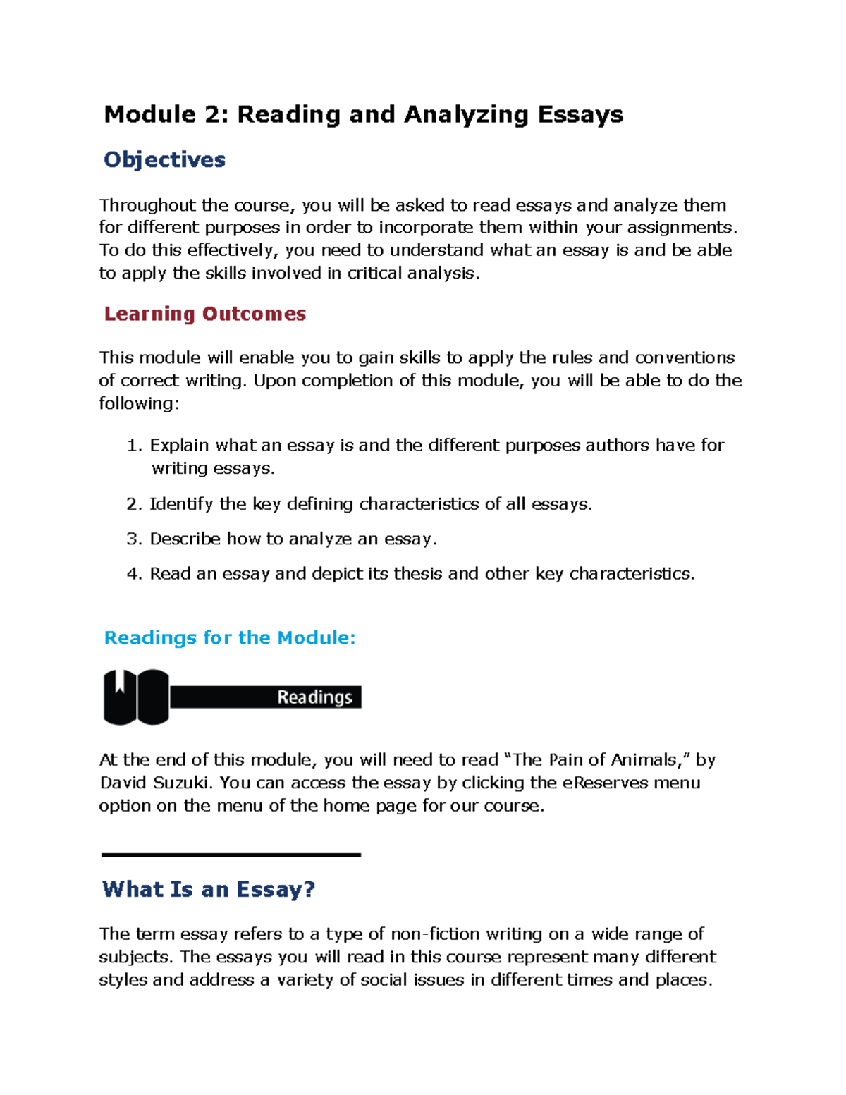 Introduction to Language and Literature - Lecture notes - Module 2 ...