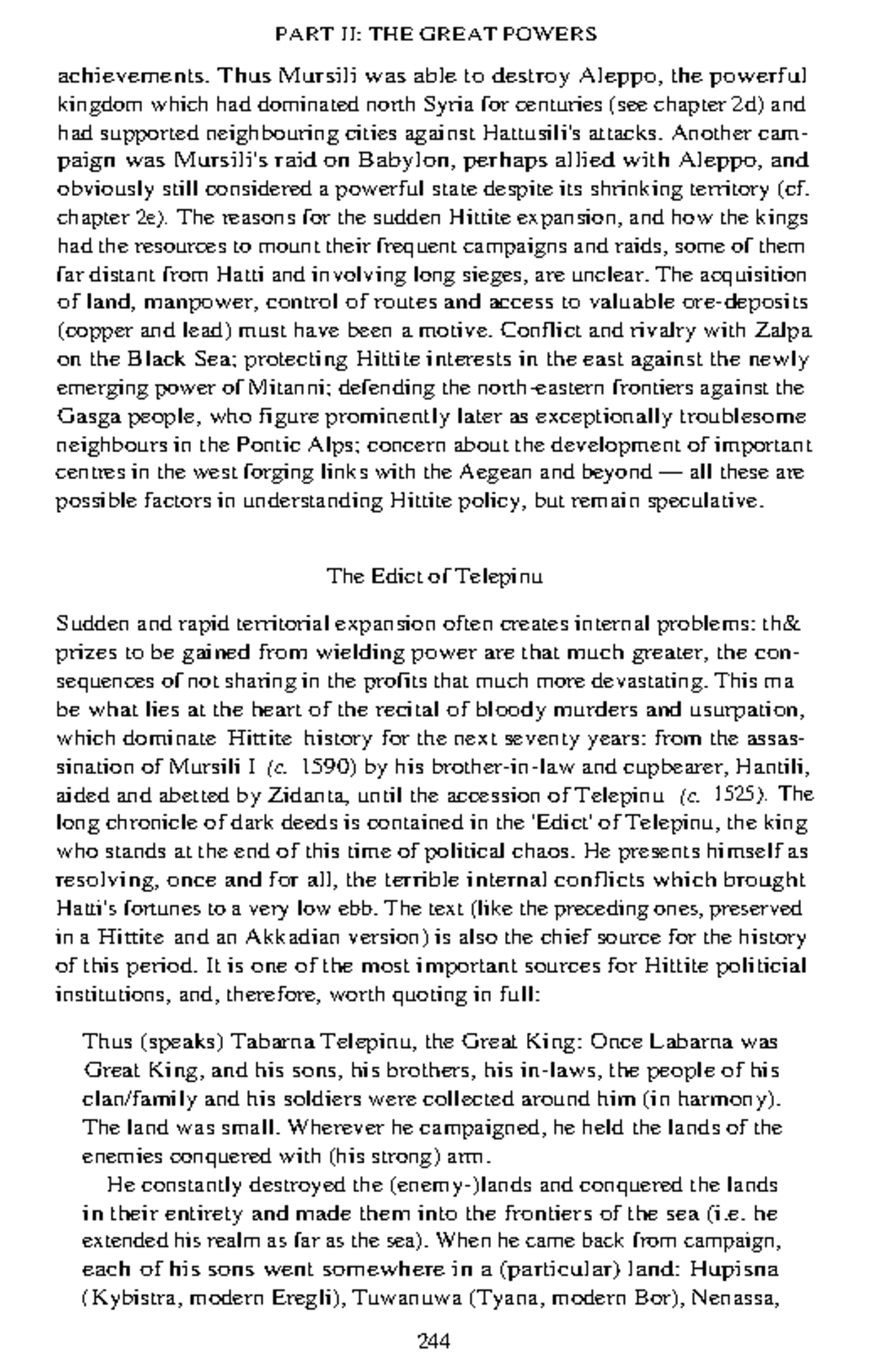 005 Edict of Telepinu - History 105 - BOUN - Studocu