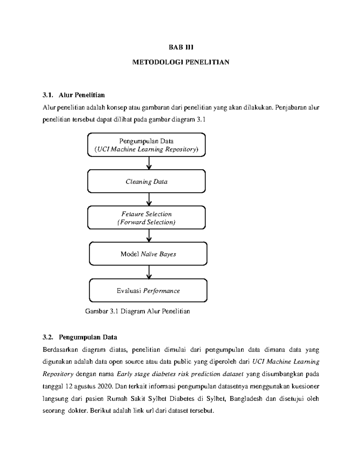 Contoh isi dari Bab 3 - yas - BAB III METODOLOGI PENELITIAN 3. Alur ...