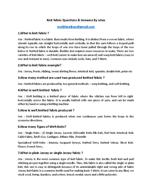 Exam, questions and answers - Pattern making Questions and Answers by ...