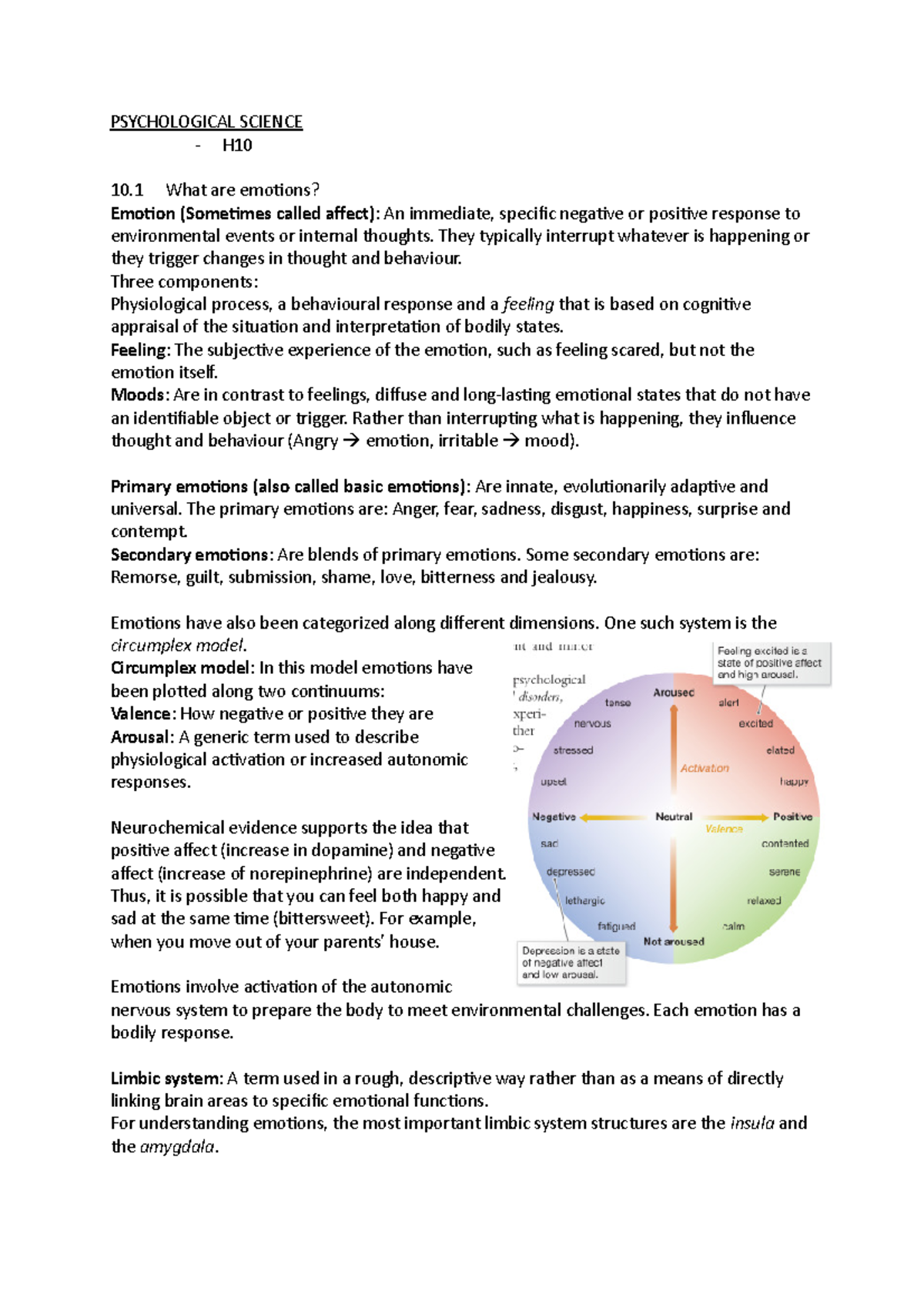 Psychological Science H10 - PSYCHOLOGICAL SCIENCE H10 10 What are ...
