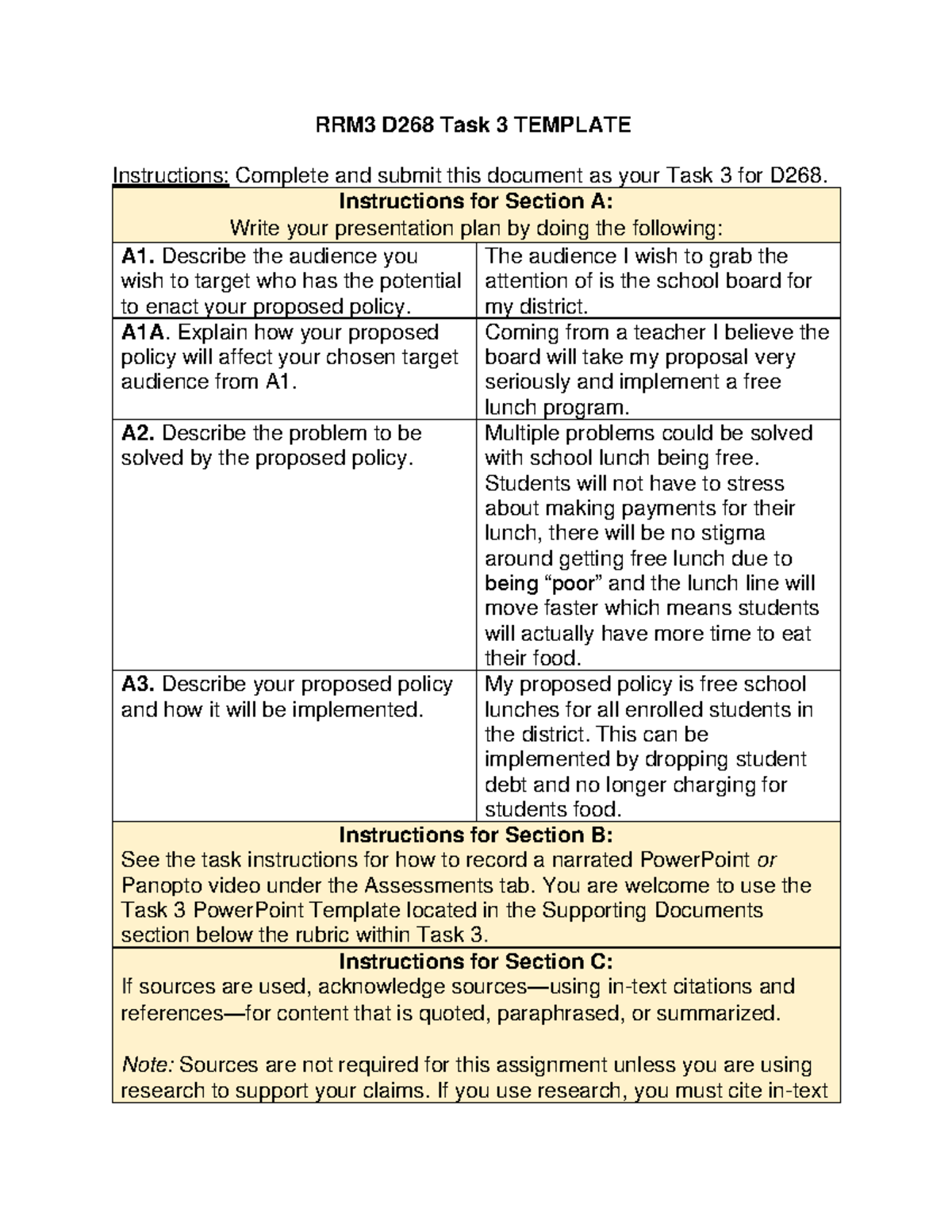 RRM3 D268 Task 3 paperwork (1) - RRM3 D268 Task 3 TEMPLATE Instructions ...