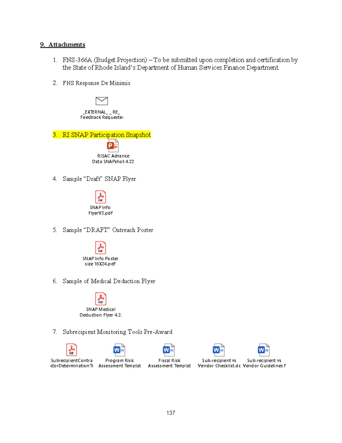 SNAP Outreach Plan FFY2023 Part35 - 9. Attachments 1. FNS-366A (Budget ...