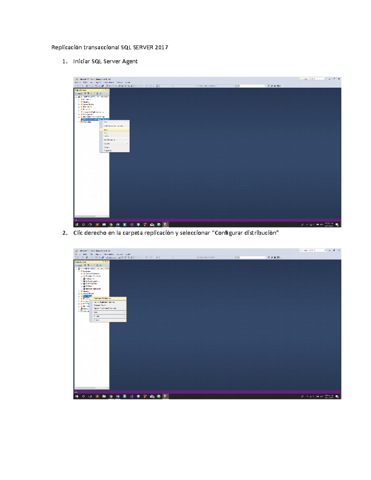 Replicación transaccional SQL Server 2017 - Replicación transaccional ...