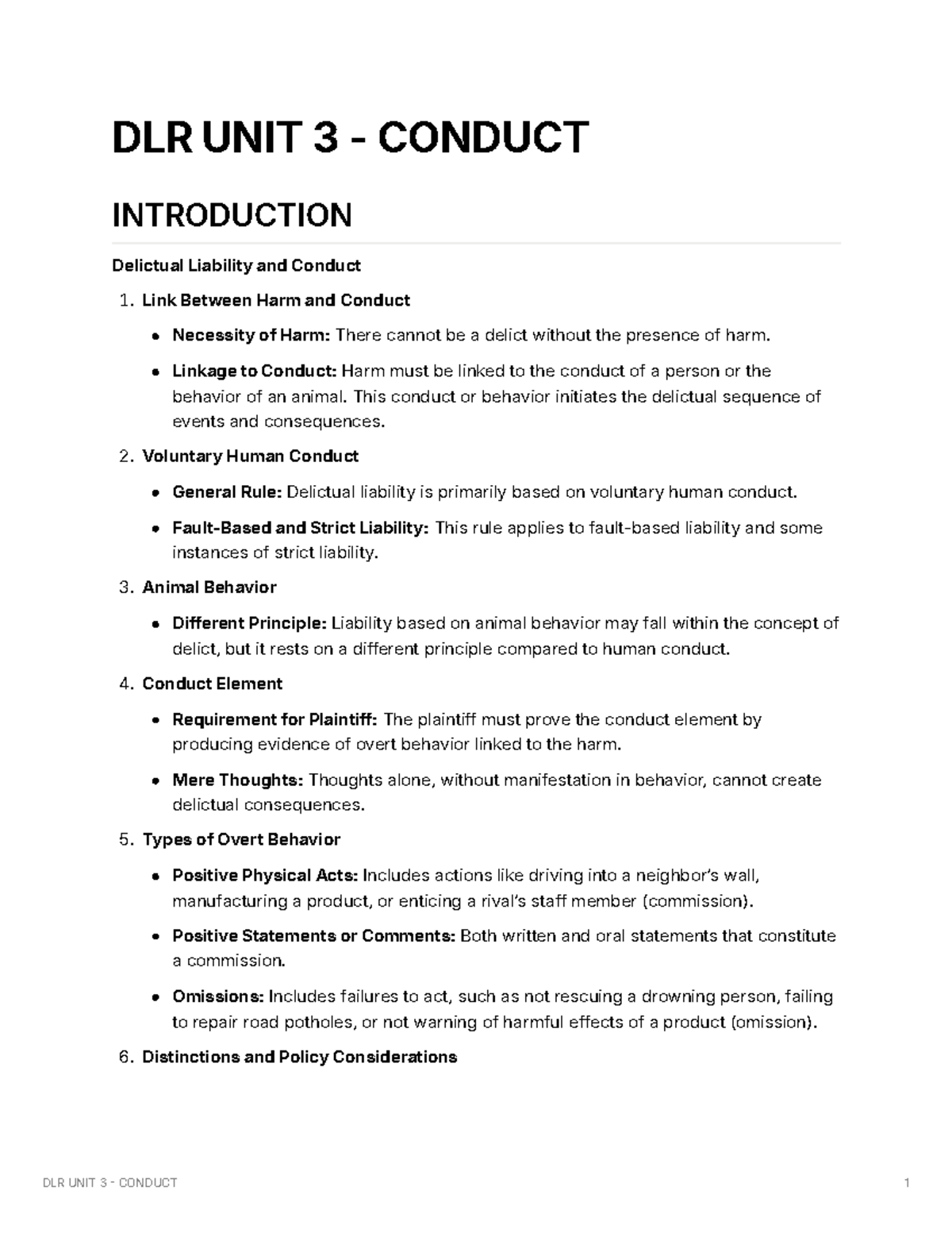 DLR UNIT 3 - Conduct - DLR UNIT 3 NOTES - DLR UNIT 3 - CONDUCT ...