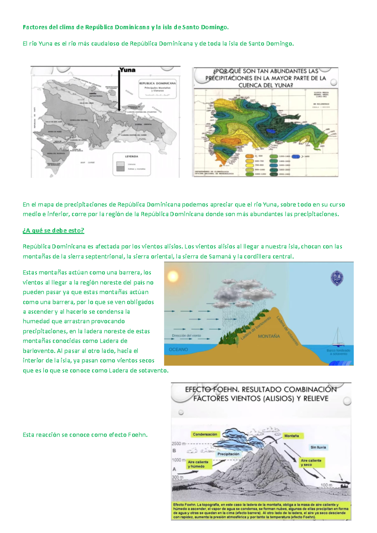 Expositor 1- Factores del clima de República Dominicana y la isla de ...