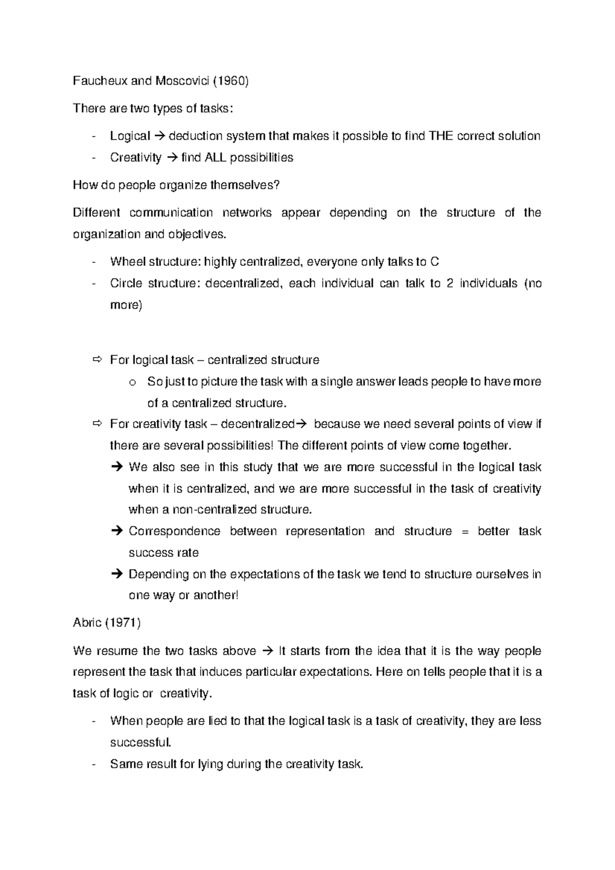 Communicate and persuade 7 - Faucheux and Moscovici (1960) There are ...