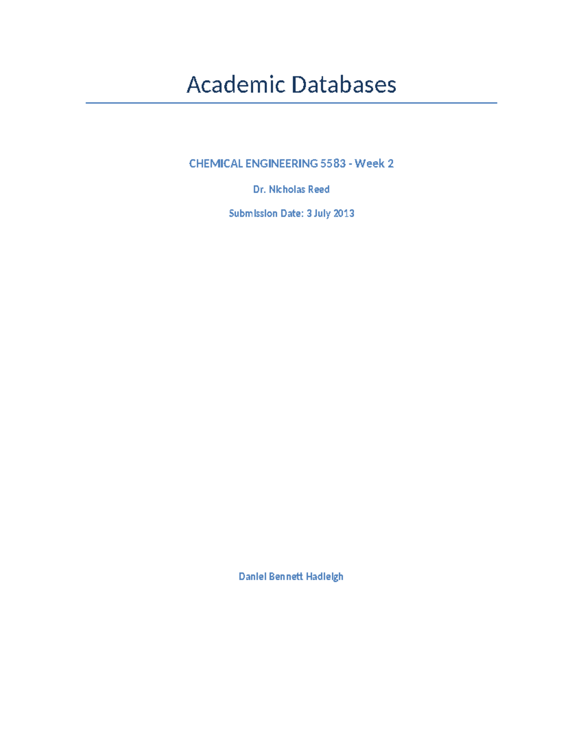 Chemical Engineering-5583-Academic Databases - Academic Databases ...