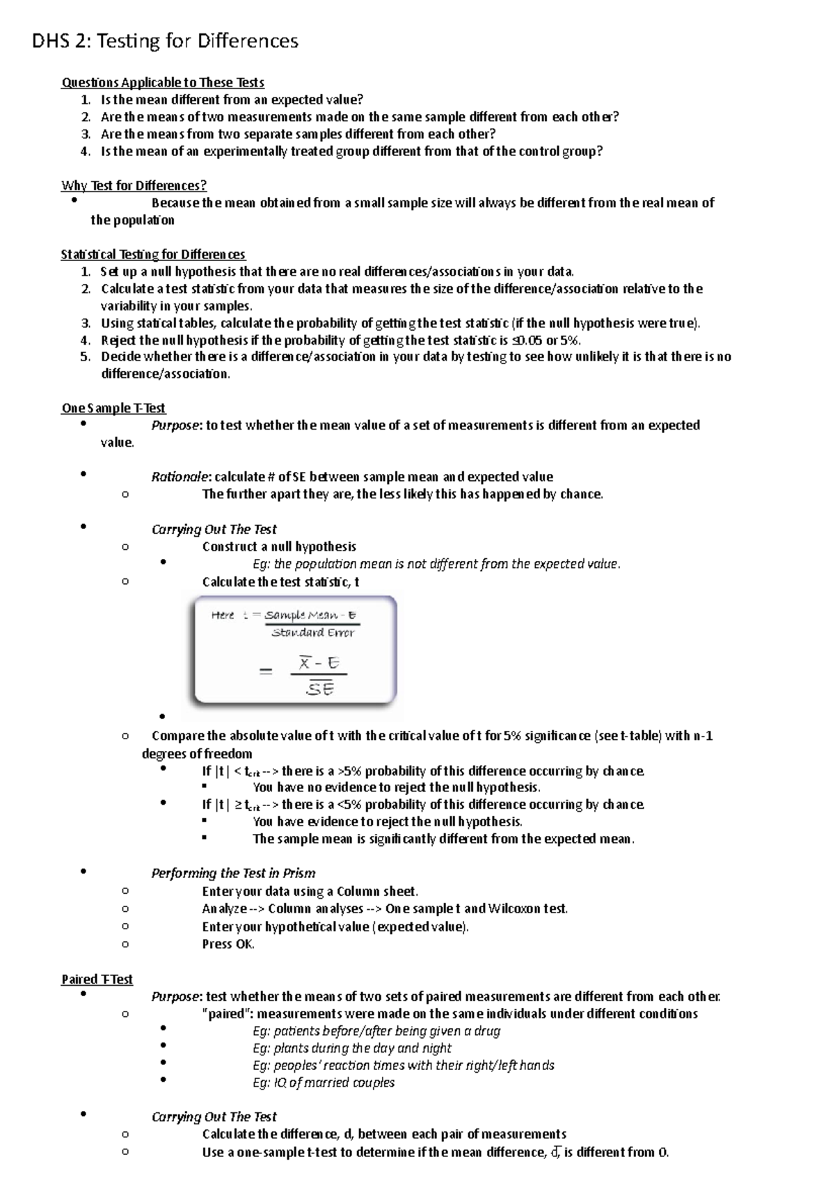 DHS 2 Notes (Testing for Differences) - DHS 2: Testing for Differences ...