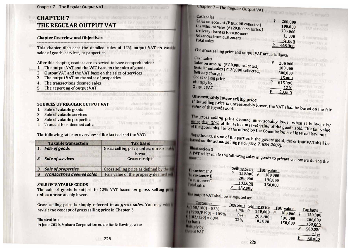 The-Regular-Output-VAT - BUSSINESS TAX - Chapter 7 -The Regular Output ...