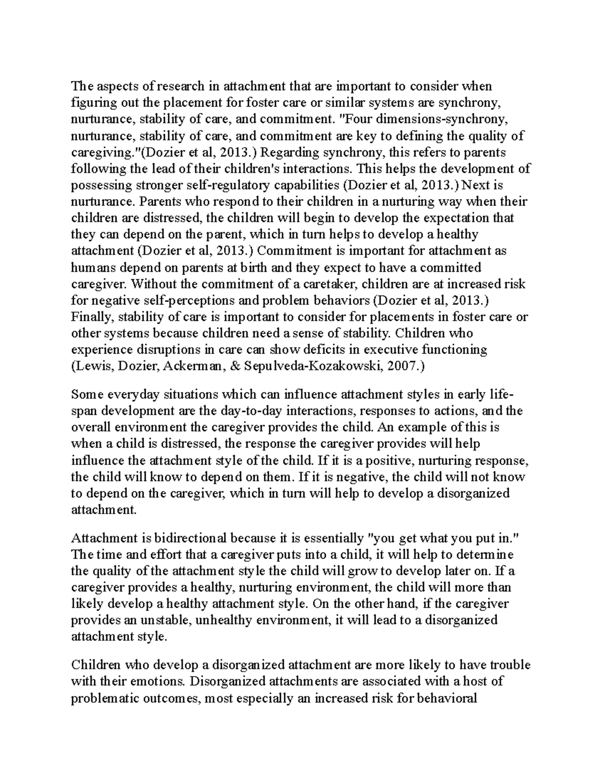 Discu 3 - Discission Mod 3 - The aspects of research in attachment that ...