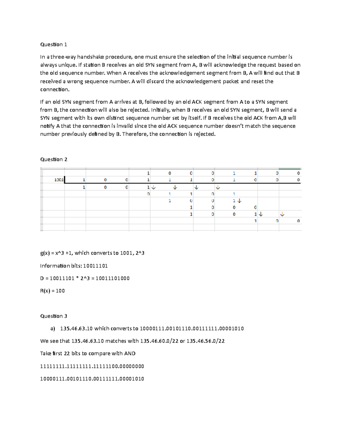 NWC203c PE2 SM2021 885756 SE160787 - Question 1 In a three-way ...
