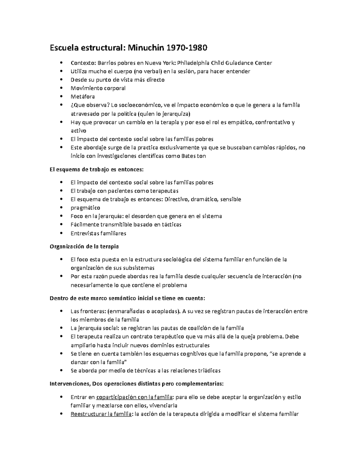 Teorias de Minuchin y Grupo Milan - Escuela estructural: Minuchin 1970 ...