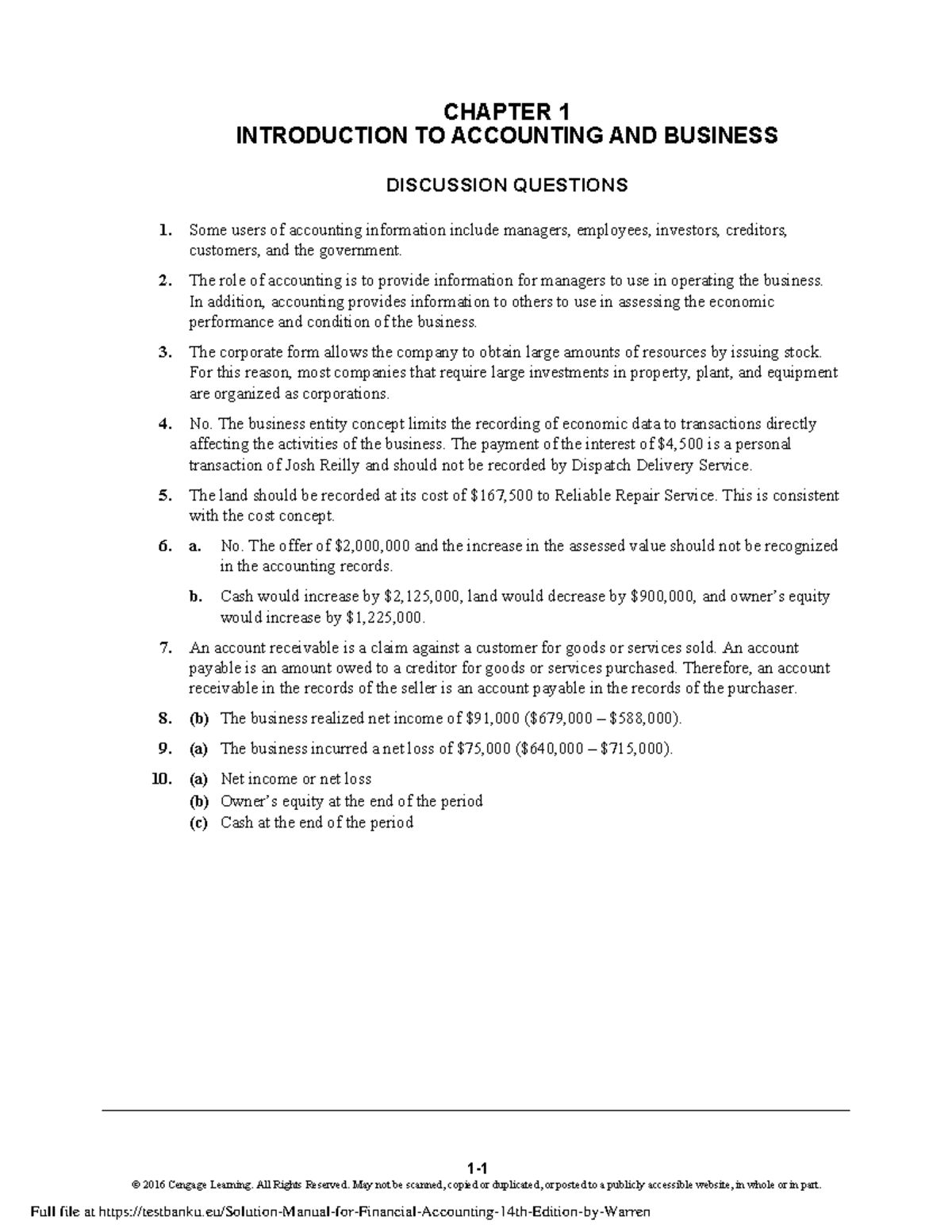 Pdfcoffee - good - Some users of accounting information include managers, employees, investors ...