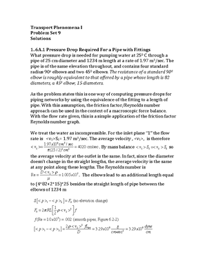 Homework 7 Solutions Fall 2010 - Transport Phenomena 1 Homework Set 7 ...
