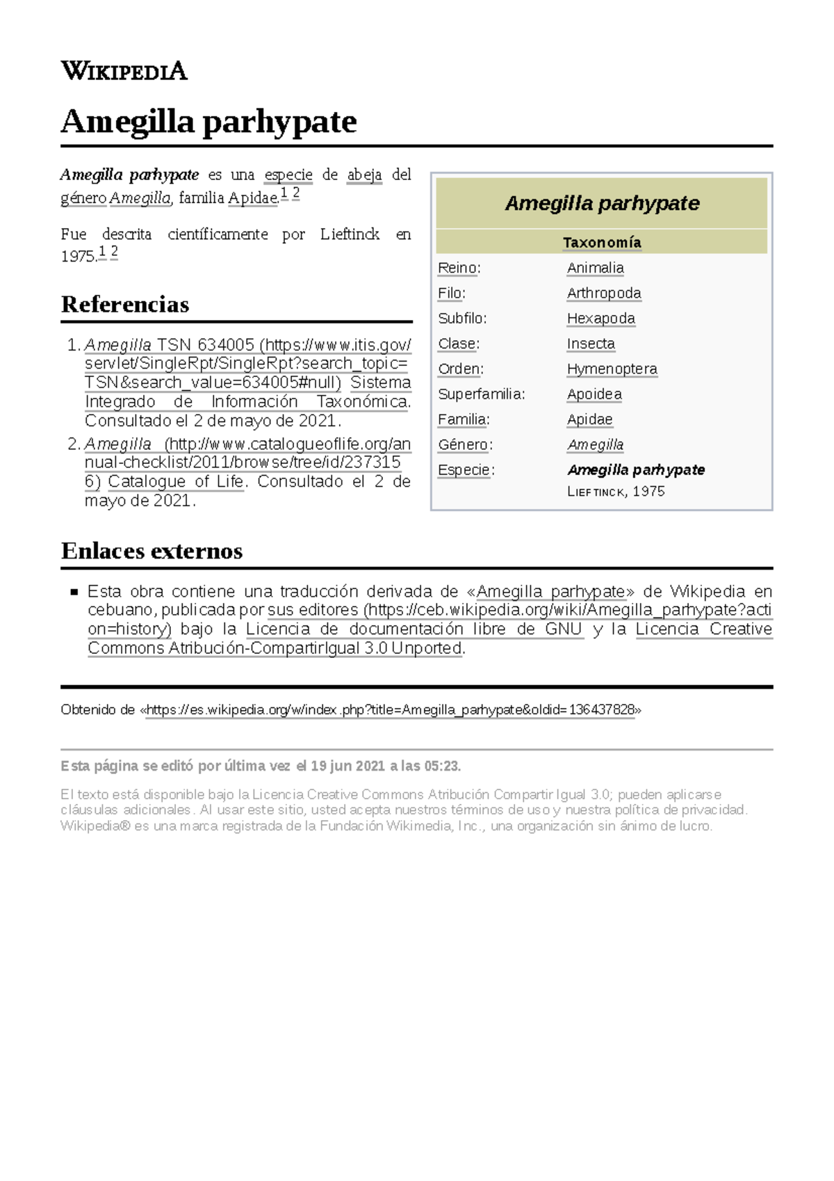 Amegilla parhypate - Amegilla parhypate Taxonomía Reino: Animalia Filo ...