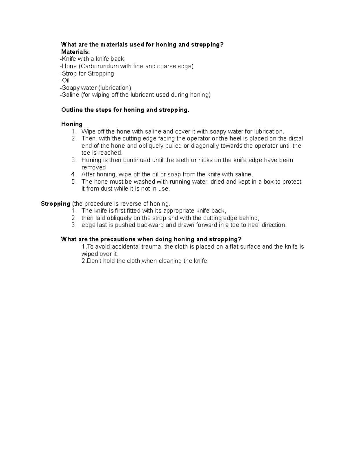 Honing and stropping - 2021 - What are the materials used for honing ...