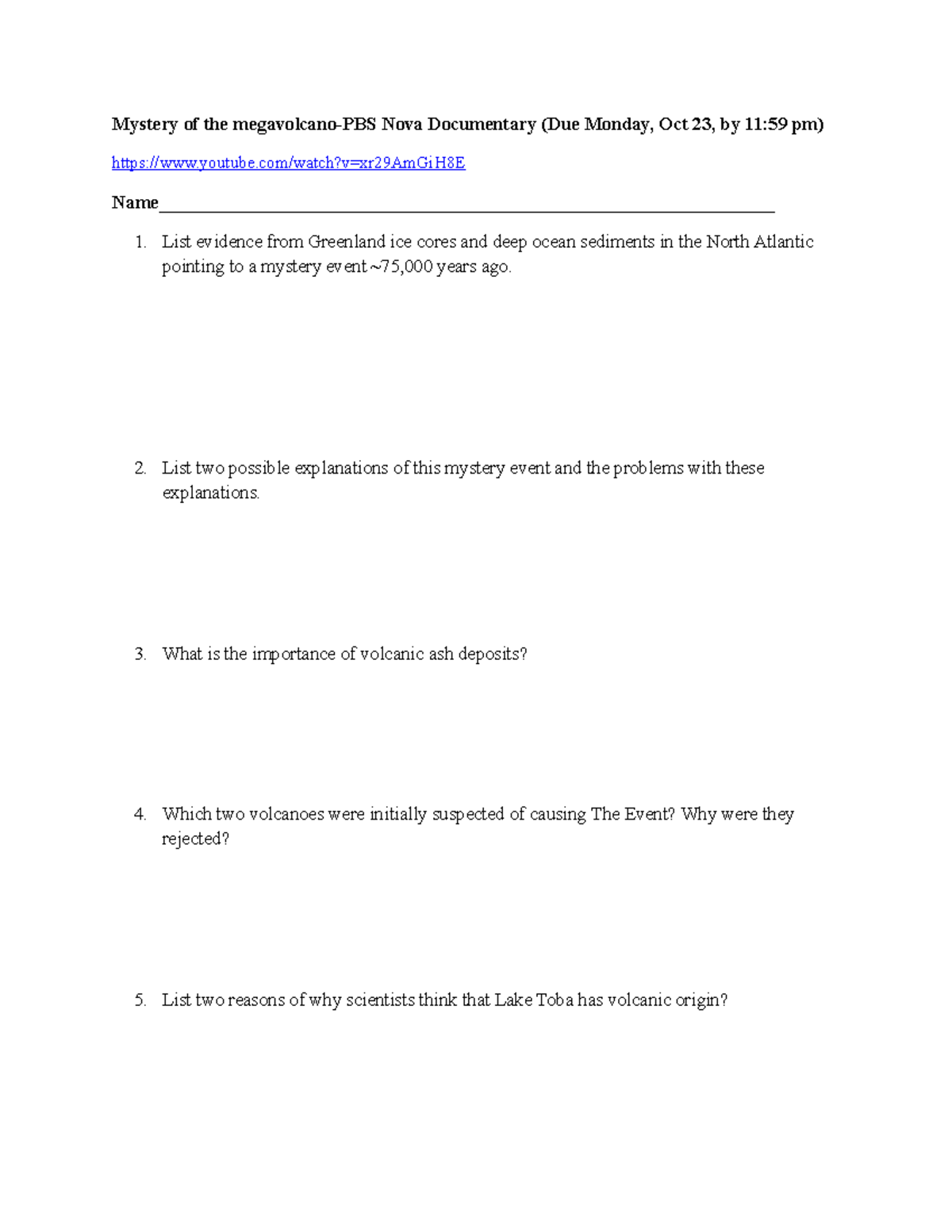 Mystery of the megavolcano - List evidence from Greenland ice cores and ...