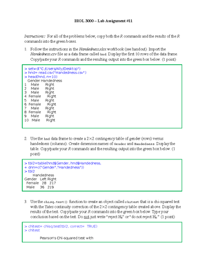 Lab Assignment#9 - lab - BIOL 3000 – Lab Assignment # 9 Name: Jenna Lou ...
