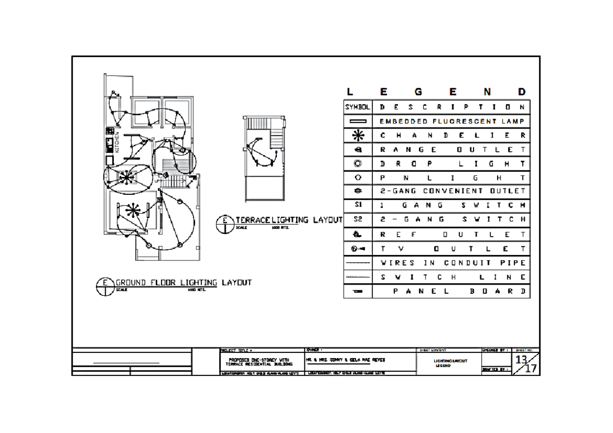 Sample-electrical-plan - L E G E N D SYMBOL DESCRIPTIOI EMBEDDED ...