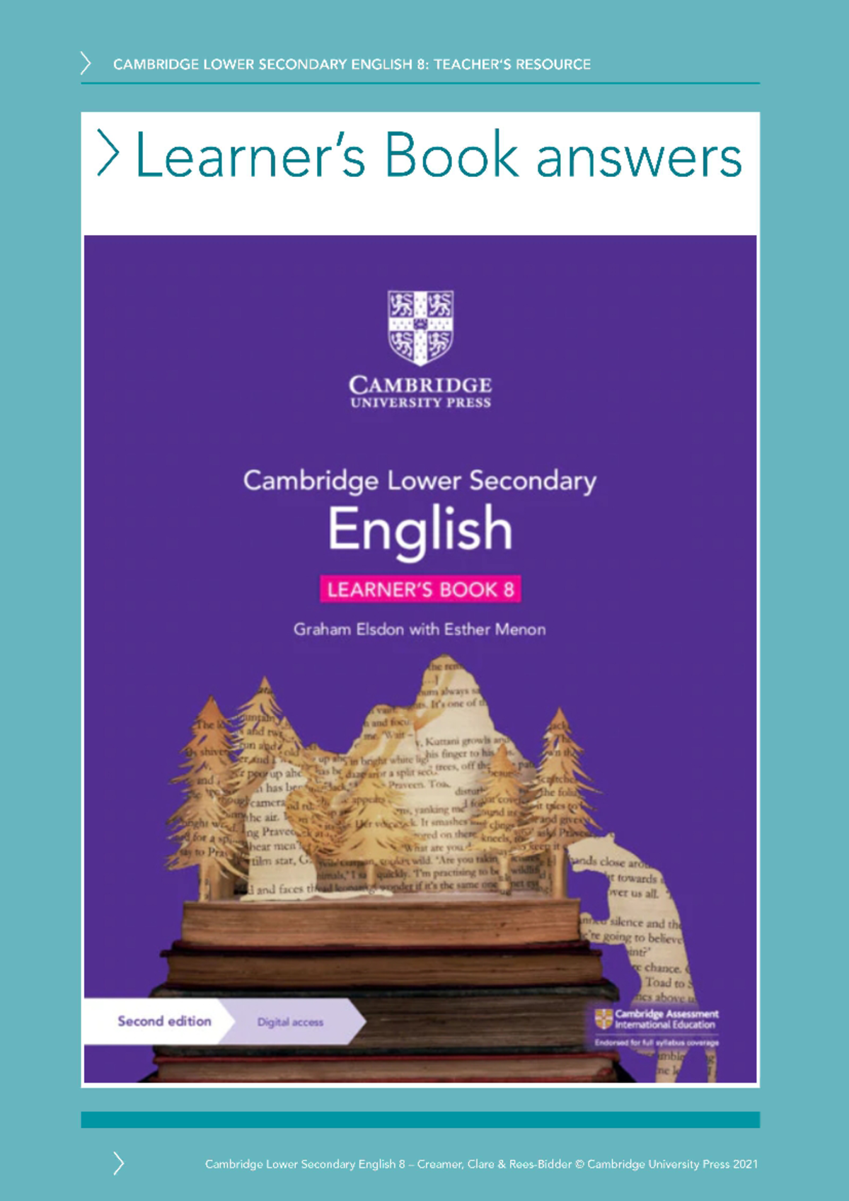 Toaz - Notes - CAMBRIDGE LOWER SECONDARY ENGLISH 8: TEACHER’S RESOURCE ...