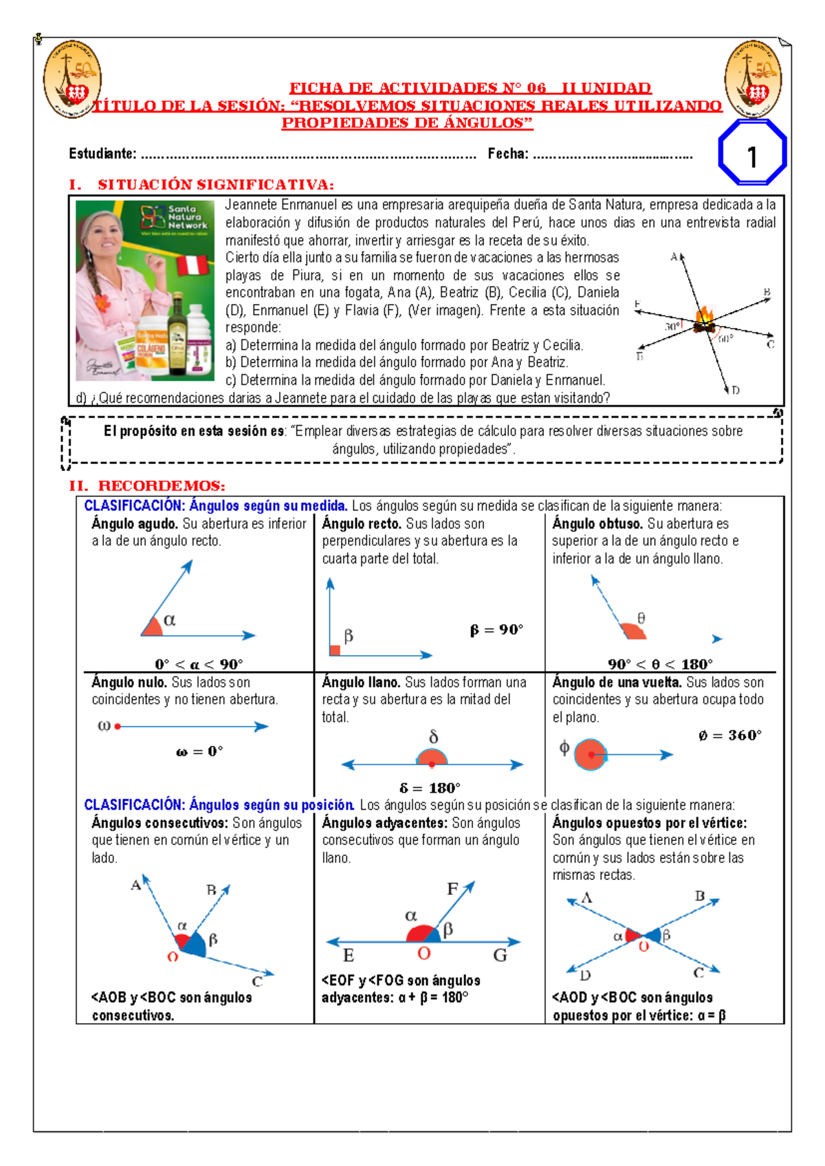 Ficha 6 II Bimestre - DDDD - FICHA DE ACTIVIDADES N° 06 II UNIDAD TÍTULO DE LA SESIÓN ...