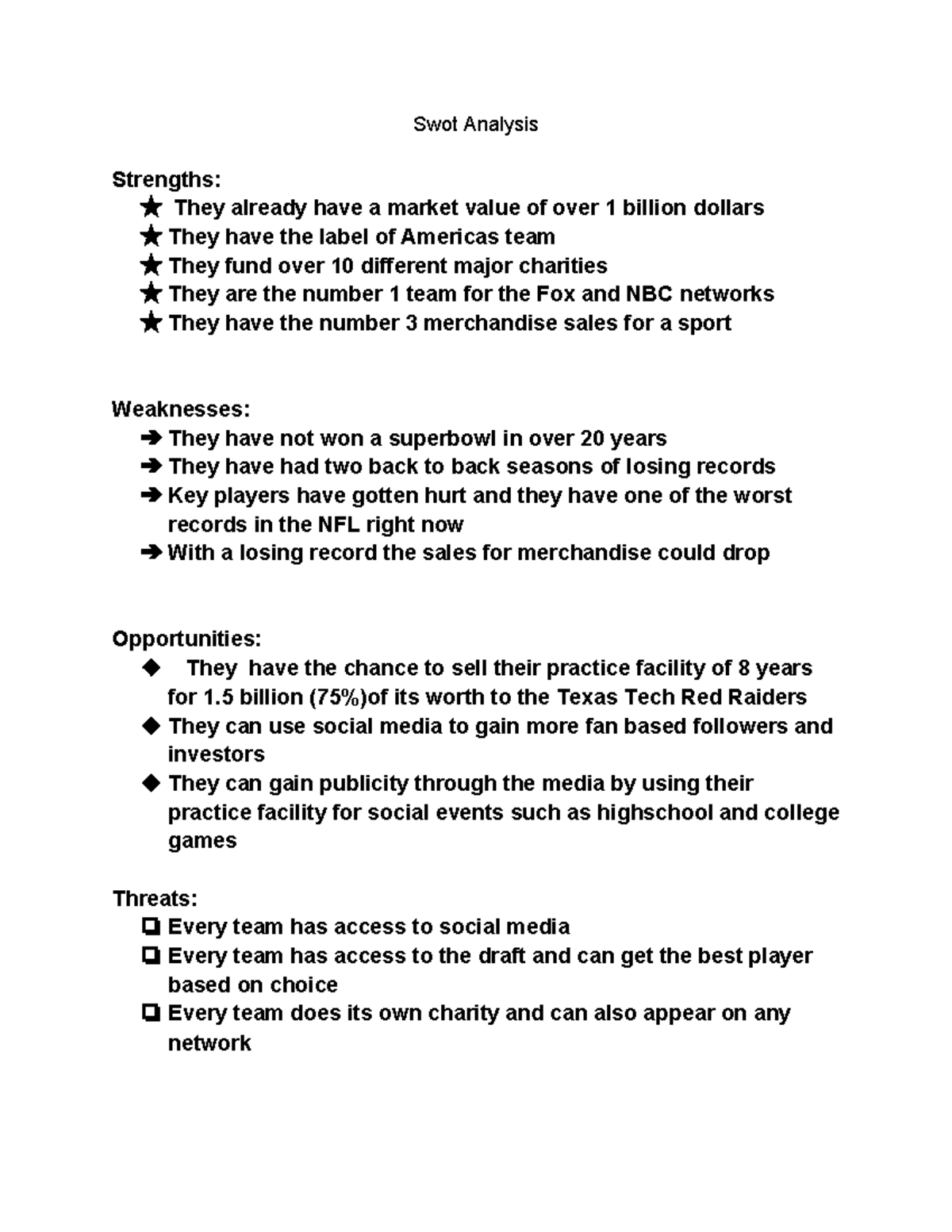 Swot Analysis - Grade: a- Swot Analysis Strengths: ★ They already have ...