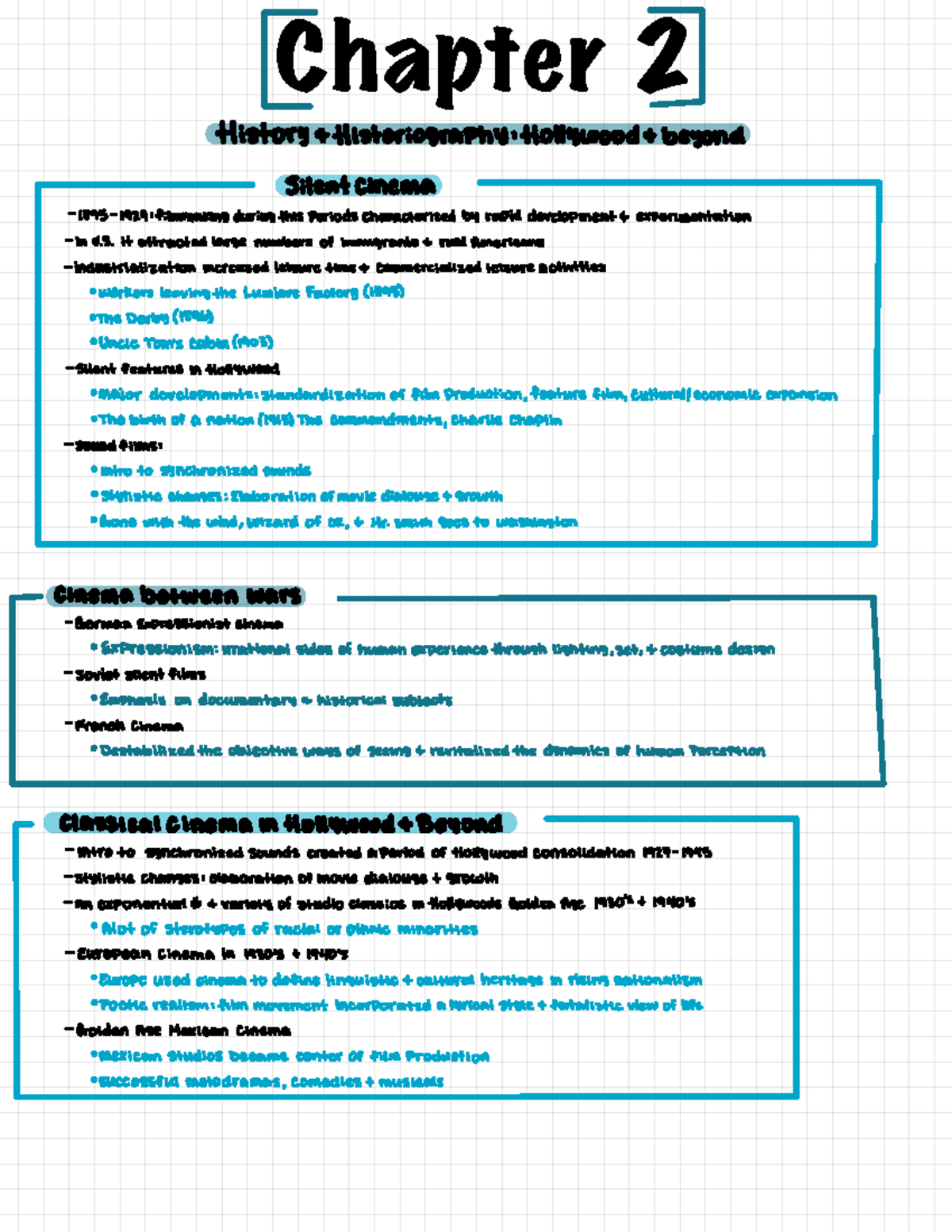 Notes - Chapter 2 History + Historiography : Hollywood & beyond silent ...