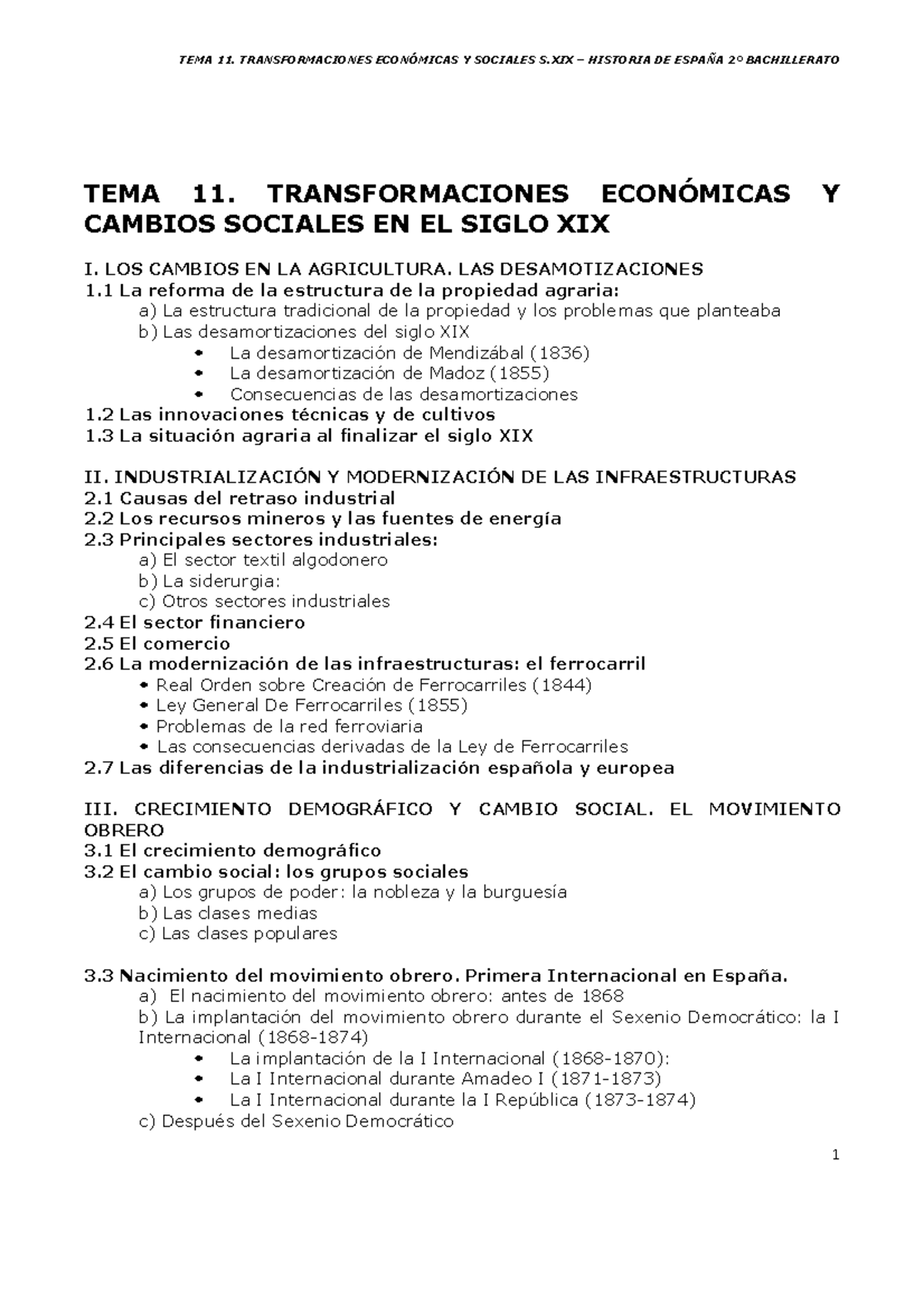 TEMA 11 Transformaciones económicas y sociales - TEMA 11. TRANSFORMACIONES ECONÓMICAS Y CAMBIOS ...