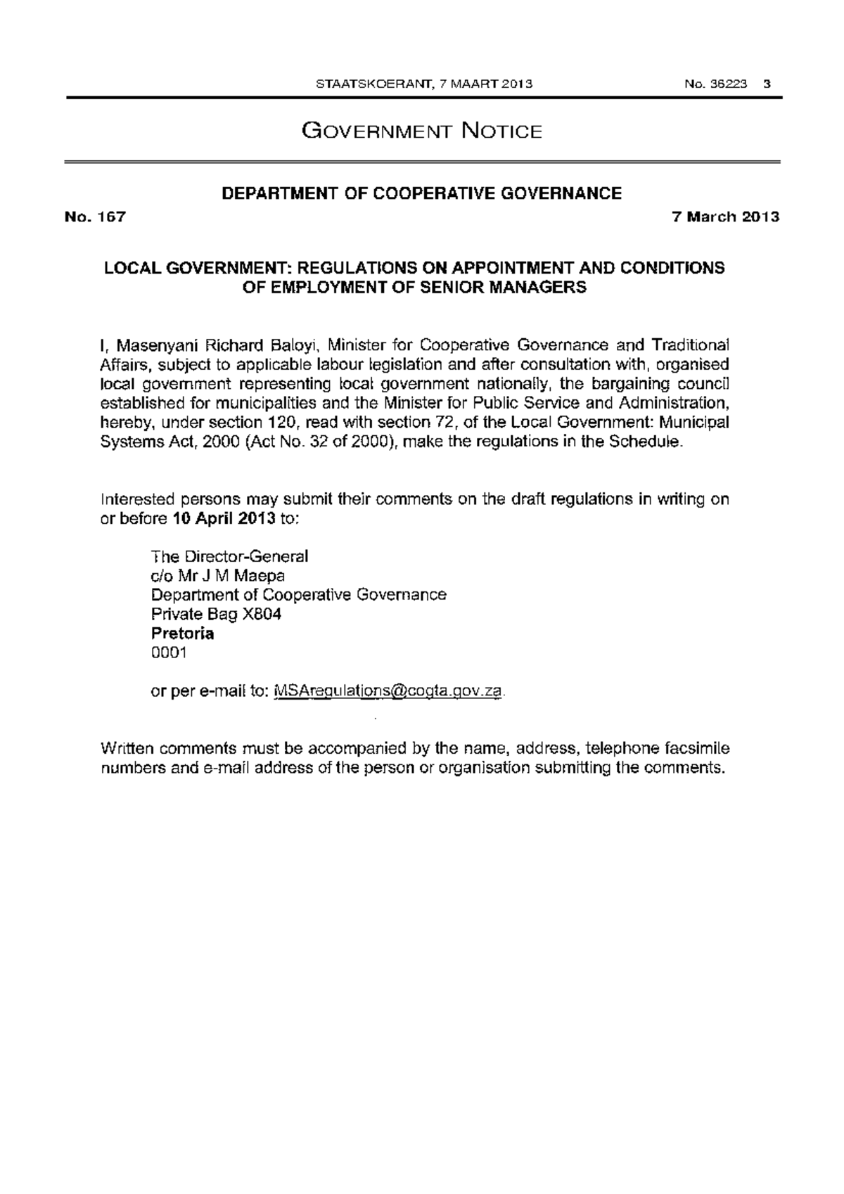 130307 Local Government Regulations on Appointment and Conditions of ...
